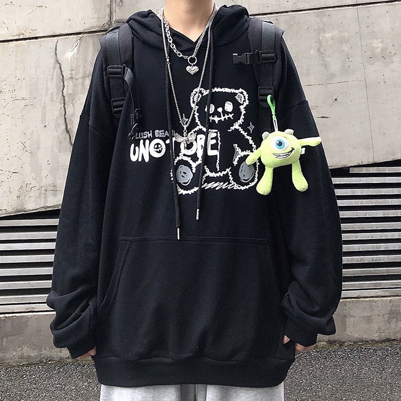 Moletom Canguru Blusao De Frio Com Capuz Uno Tobe Bear Oversized ...