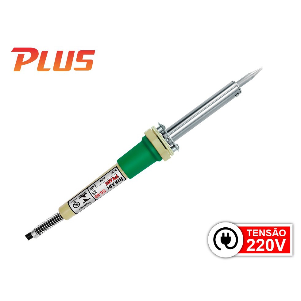 Ferro De Solda Hk Plus Hikari Profissional Sc-60 50w 127v ou 220v Ferro ...
