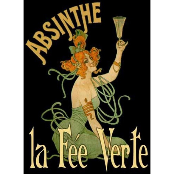 Placa Decorativa Quadro Poster Vintage Propaganda Bebida Absinto Fada ...