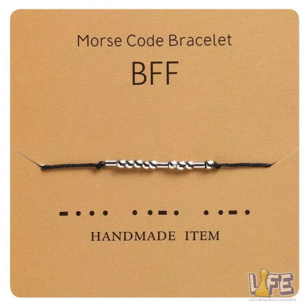 Pulseira Código Morse BFF Mensagem Secreta Best Friends Forever ...
