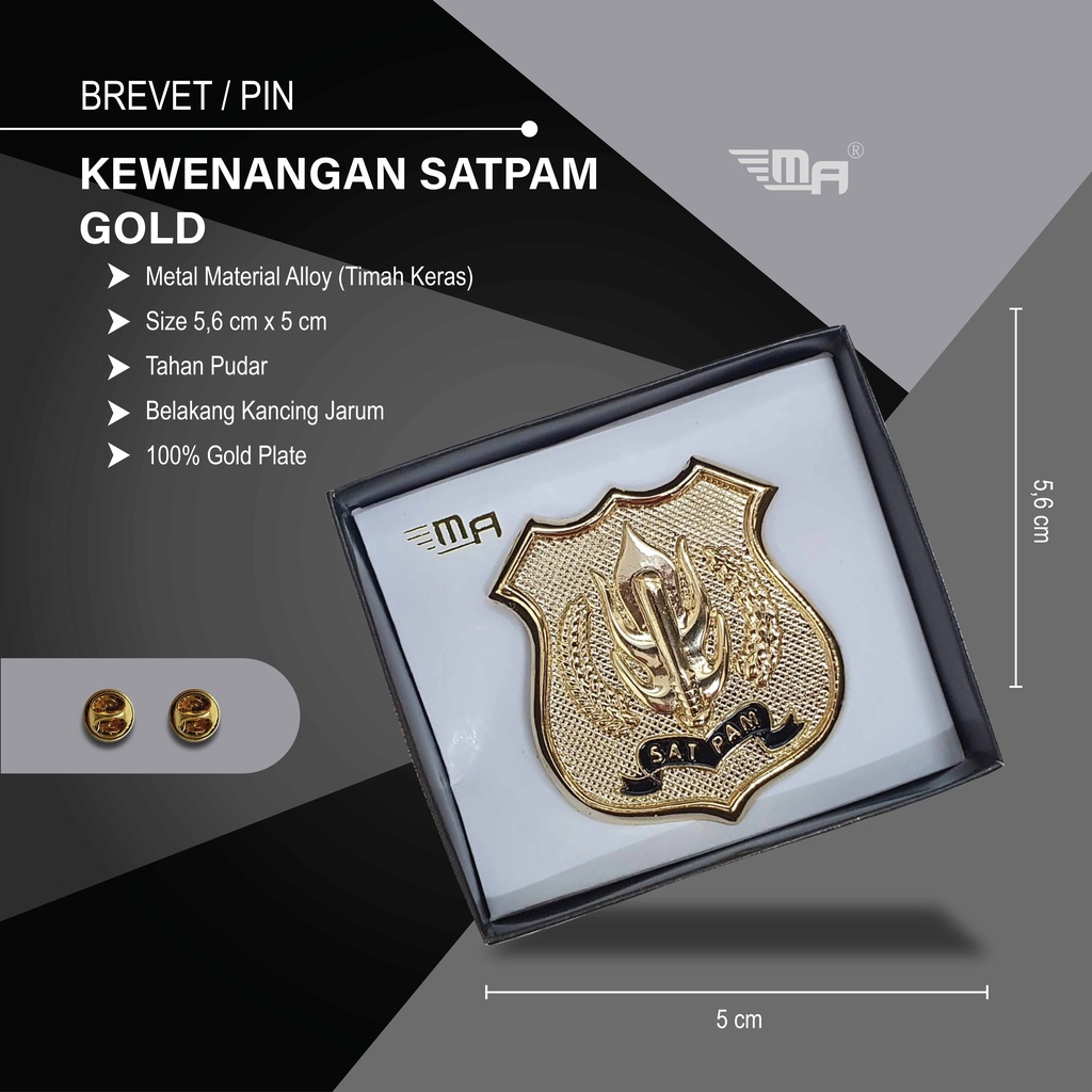 PDH BRIVET BREVET WING PIN Autoridade Da Guarda De Segurança | Shopee ...