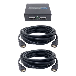Kit Conversor Splitter Hdmi 1x2 + 2 Cabos 5 Mts Hdmi | Shopee Brasil