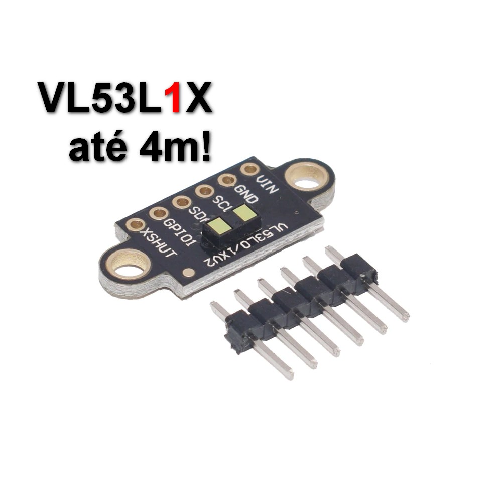Modulo VL53L1X Sensor Distancia Laser Ranging Lidar TOF i2c 400cm 4m Time of Flight | Shopee Brasil