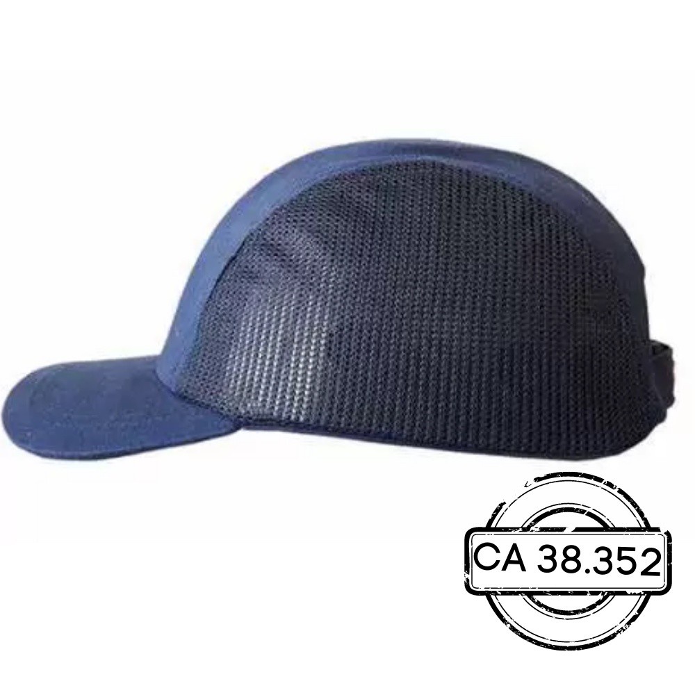 Boné Com Casquete Plástico Segurança Proteção Da Cabeça Azul | Shopee ...