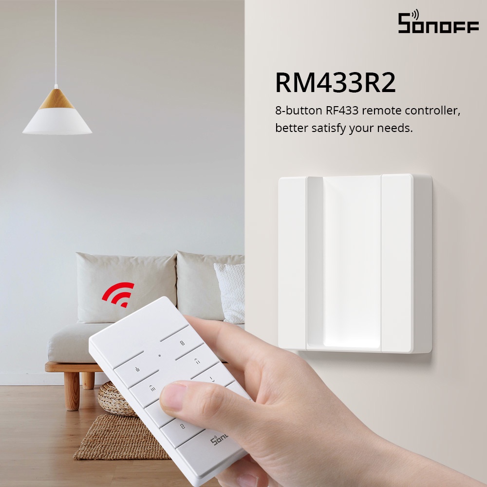 SONOFF RM433 R2 8 Chaves Multipurpose Personalizado 433 MHz RF Controlador Remoto Funciona Com ...