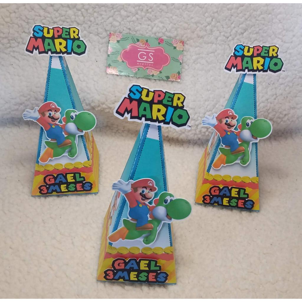 10 Lembrancinha Caixa Piramide Super Mario Bross | Shopee Brasil