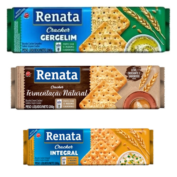 Biscoito Cracker 3 Tipos Renata 200g | Shopee Brasil