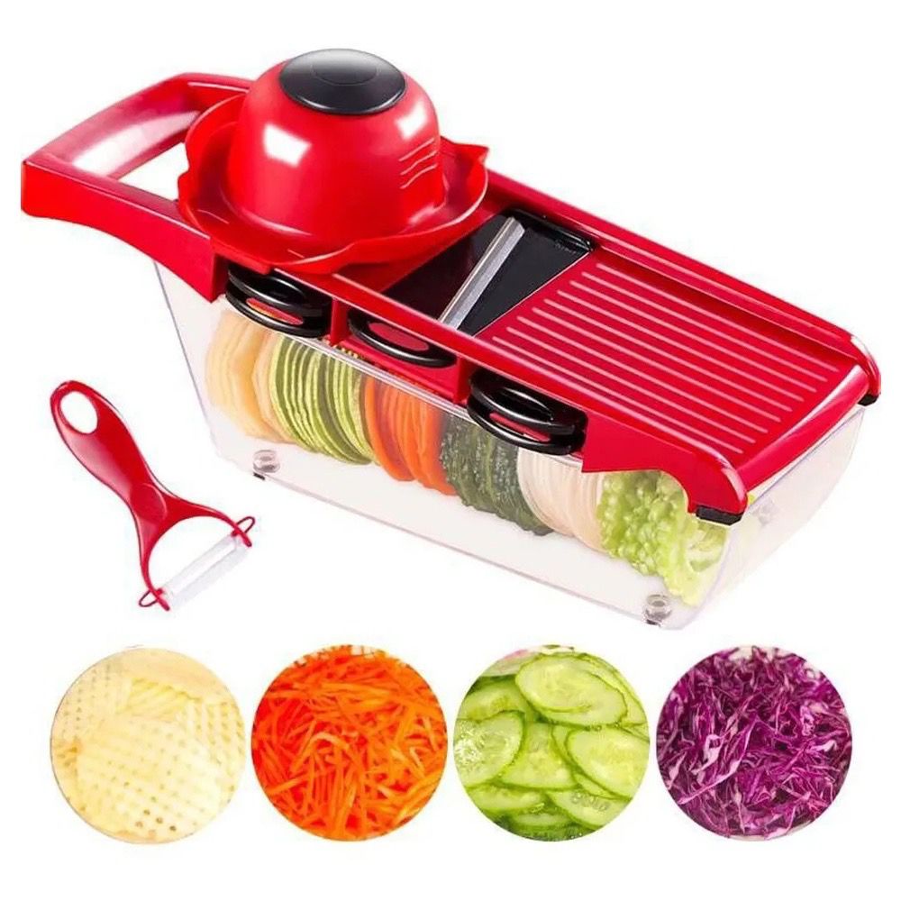 Mandoline Profissional Cozinha Slicer Aço Inox 10 em 1 Fatiador ...