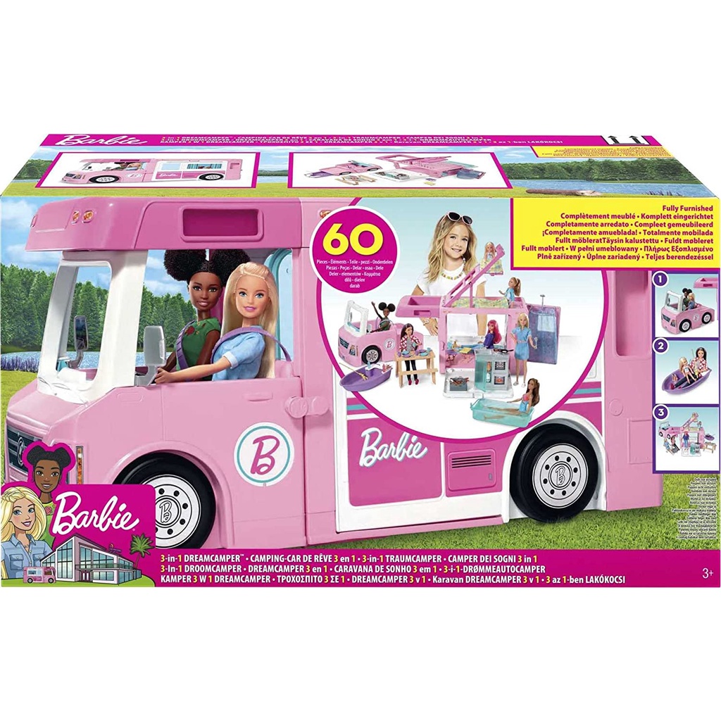 Barbie Trailer Dos Sonhos 3 Em 1 - Mattel GHL93 | Shopee Brasil