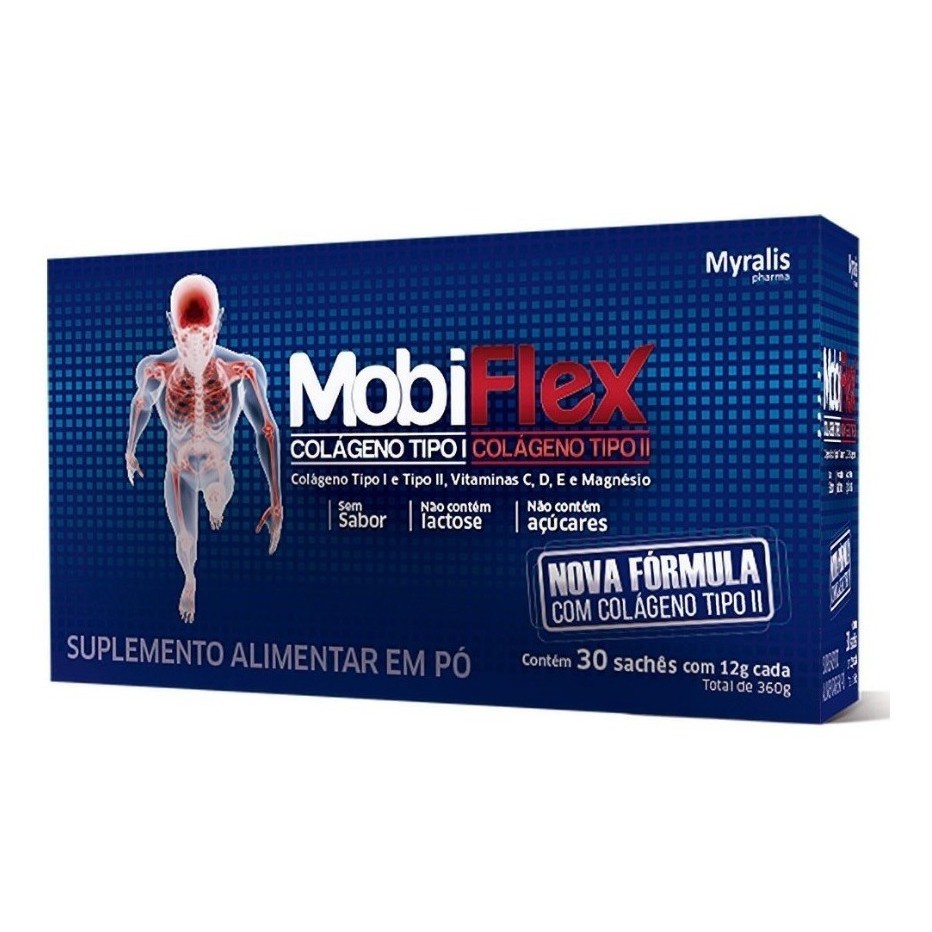 Mobiflex Com 30 Sachês De 12g Cada ( Colágeno Tipo I E Tipo II ...