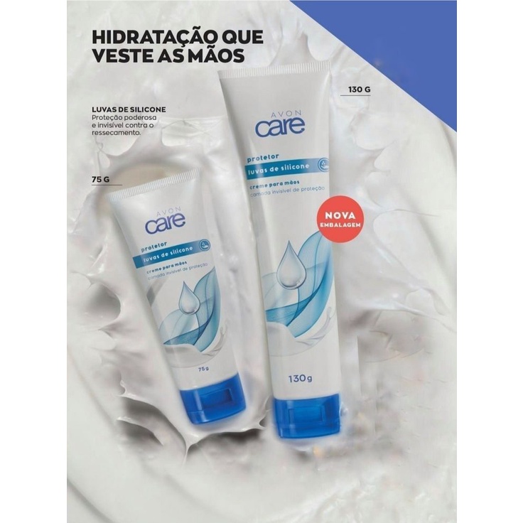 Luva De Silicone Creme Para Mãos Avon Care Protetor As Originais