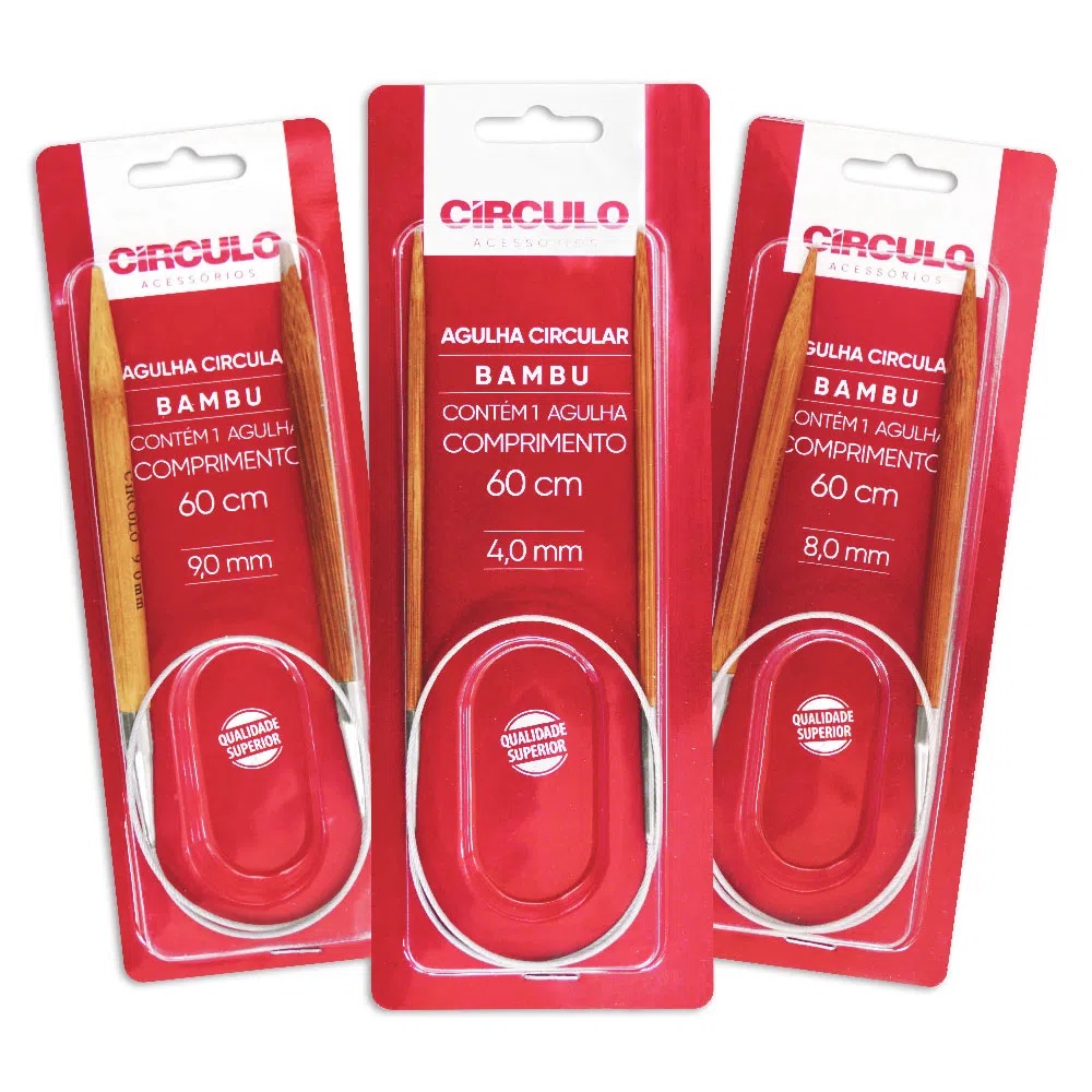 Agulha para Tricô Circular Bambu - Círculo | Shopee Brasil