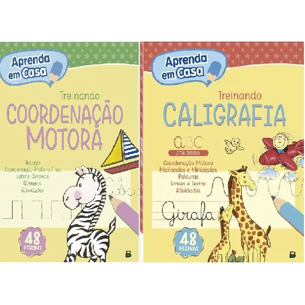 Kit Treinando a Caligrafia + Treinando a Coordenação Motora | Shopee Brasil