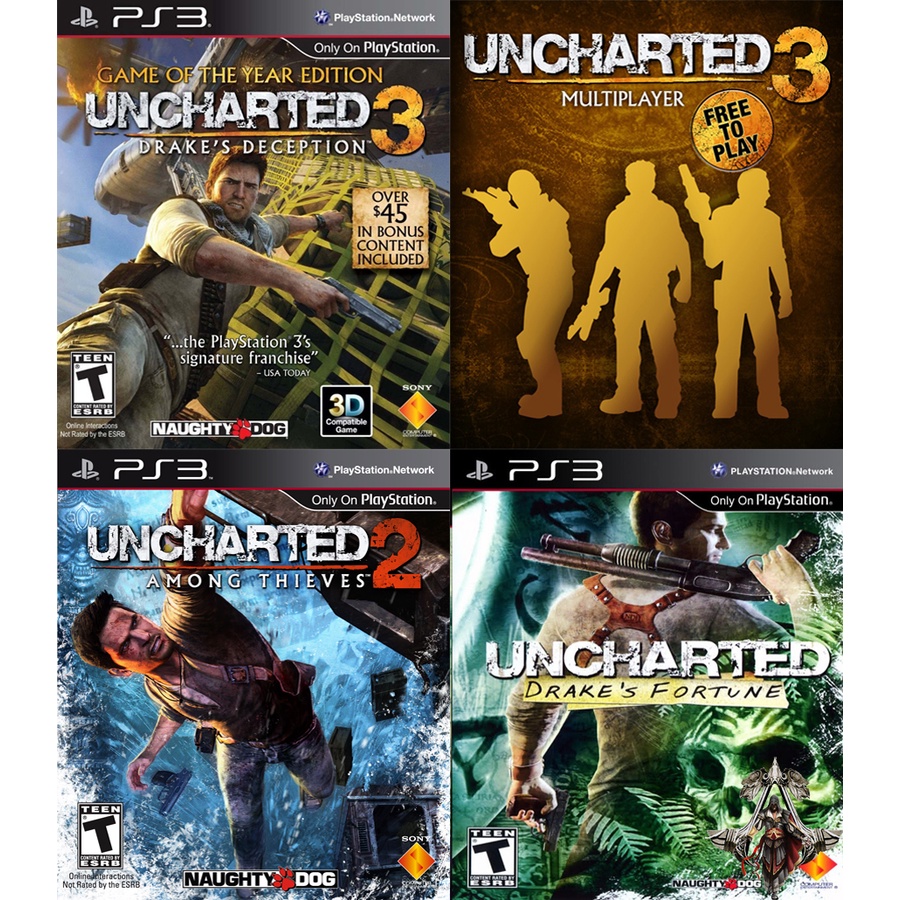 Uncharted Trilogia Gold Edition PS3 PSN | Shopee Brasil