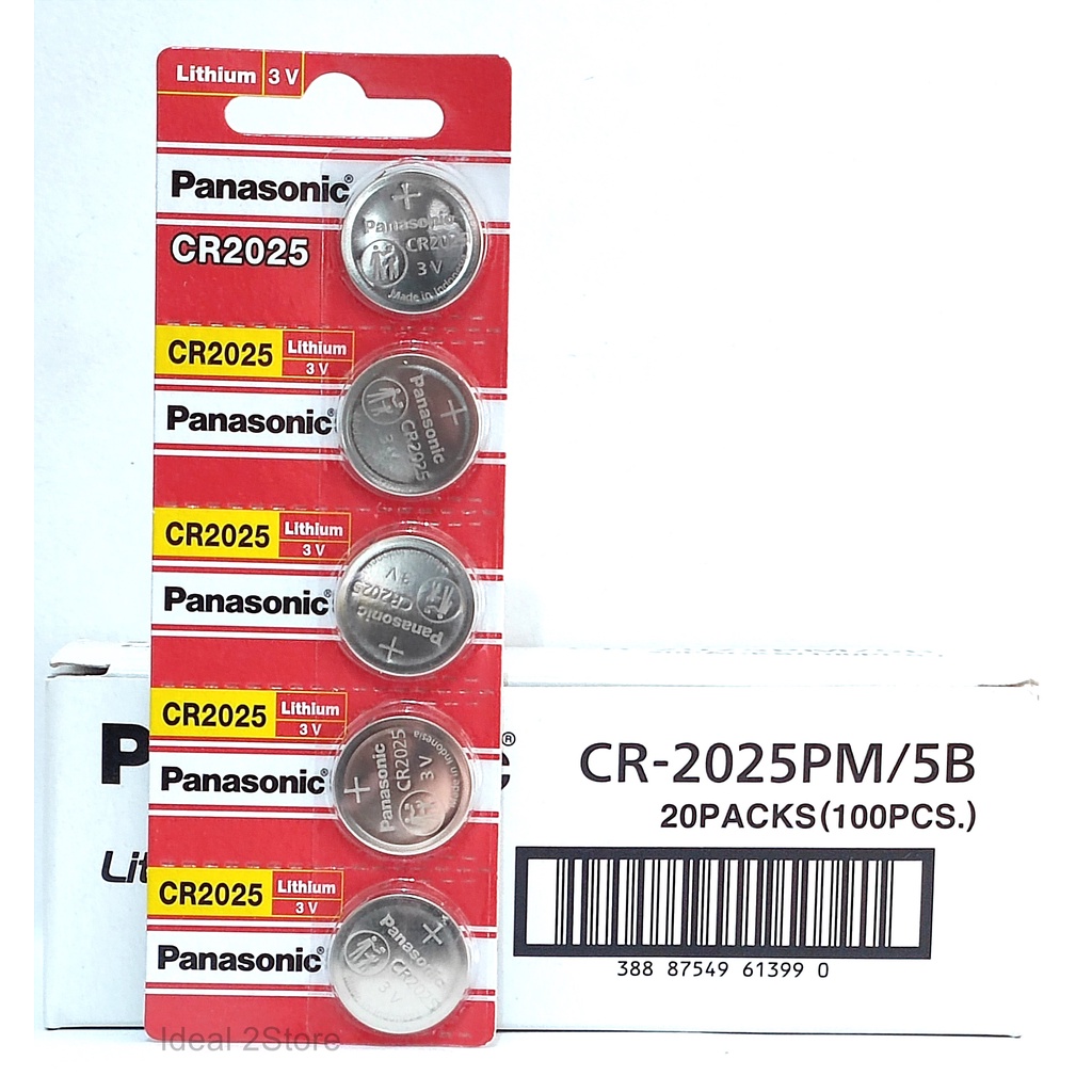 Bateria Botão CR2025 Panasonic Cartela C/ 5 Un. | Shopee Brasil