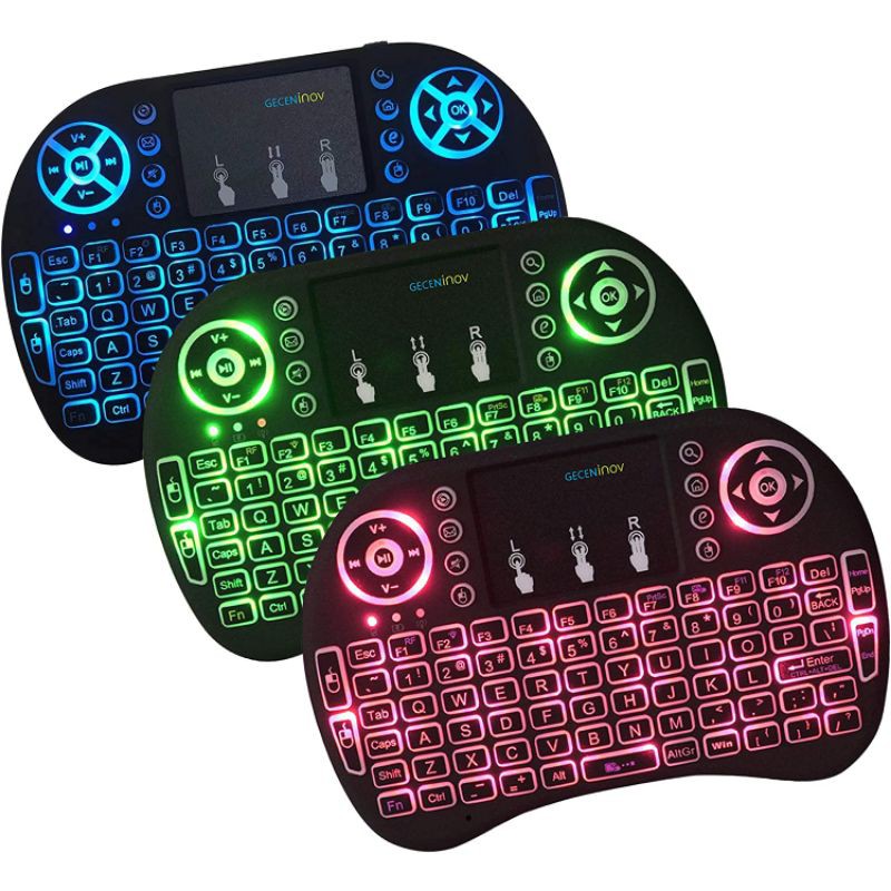 Mini Teclado Wifi Keyboard Controle Com Touchpad Led | Shopee Brasil
