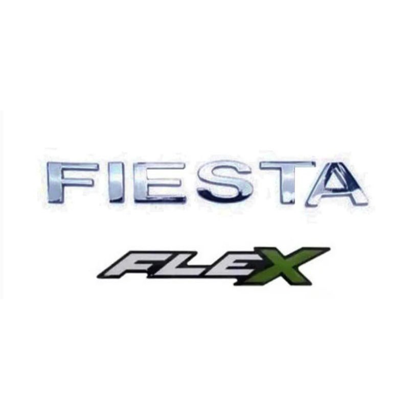 emblema letreiro linha Ford escrita fiesta flex duas peças fita 3M ...