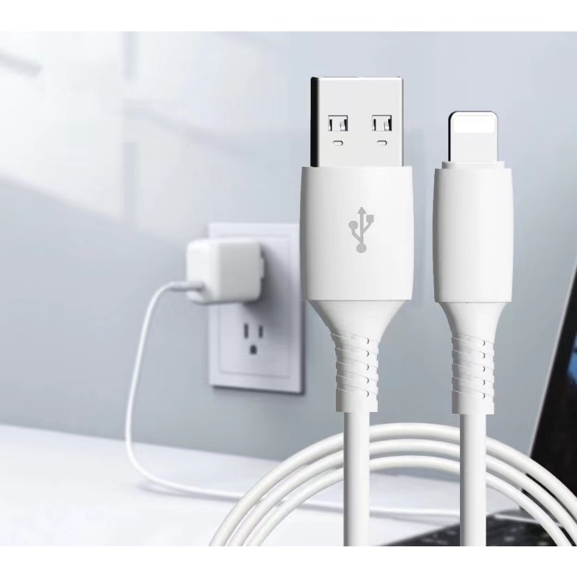 Cabo USB para iphone lightning 60cm carregamento rapido | Shopee Brasil