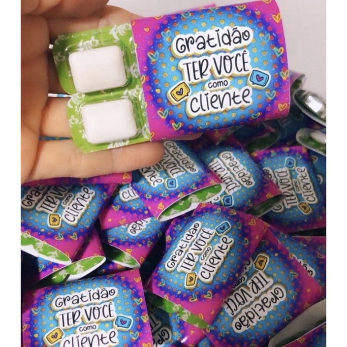 100 Chicletes Personalizados/ Mimo cliente | Shopee Brasil