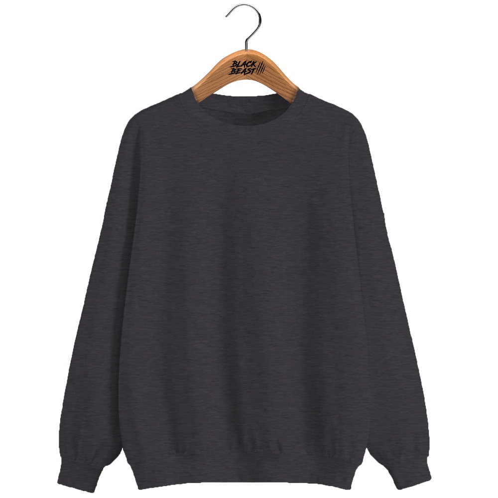 Moletom Liso Feminino e Masculino Blusa de Frio Gola Redonda Gola ...