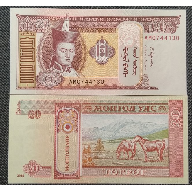 Cédula de 20 Tugrik da Mongólia Fe | Shopee Brasil