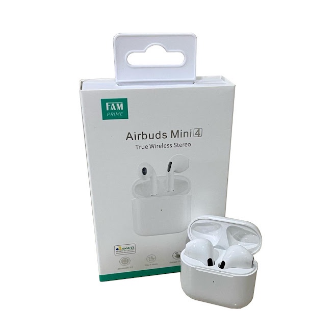 Fone de Ouvido Bluetooth Airbuds Mini 4 FAM | Shopee Brasil