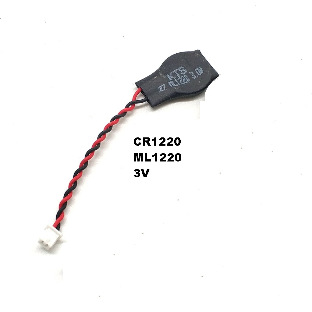 Bateria Cmos CR1220 ML1220 3V com Chicote 2 Fios tipo botão achatada ...