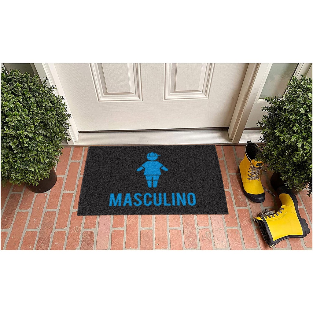 Tapete Capacho Para Porta De Banheiro Masculino Wc Sanitário Escola ...