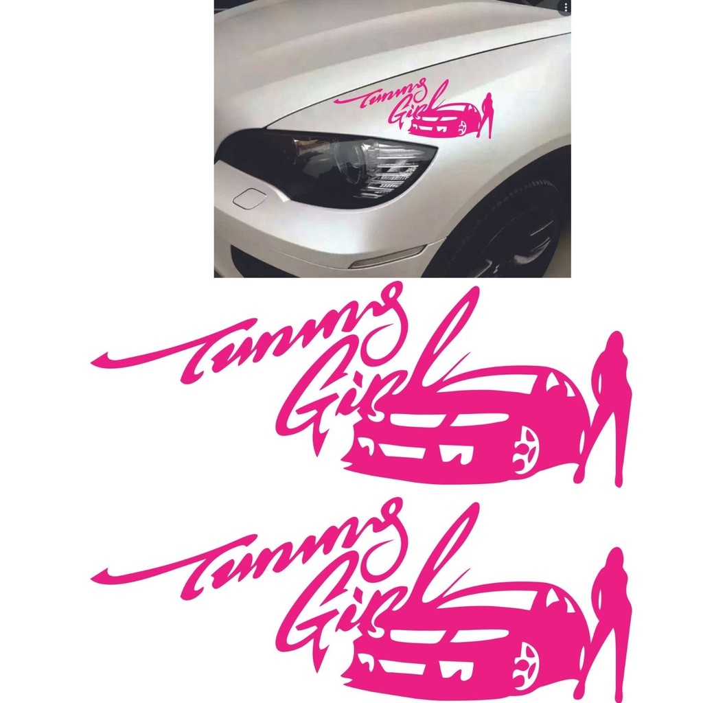 Adesivo Tuning Girl é de menina carro rebaixado feminino | Shopee Brasil