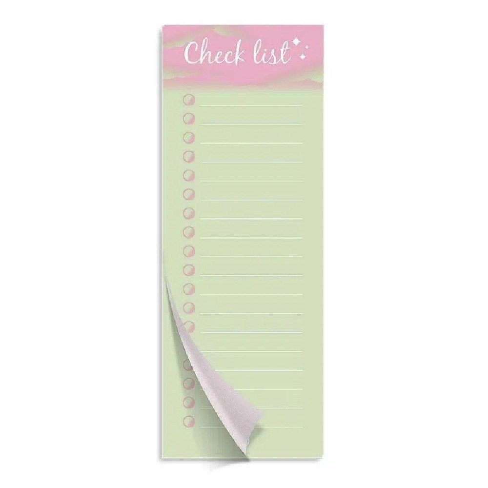 BLOCO DESTACÁVEL CHECK LIST VERDE COM 30 FOLHAS 74 x 210mm DAC | Shopee ...