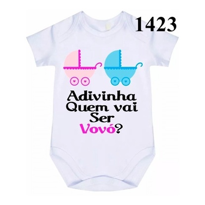 Roupa De Bebê Body Frases Adivinha Quem Vai Ser Vovó N1423 | Shopee Brasil