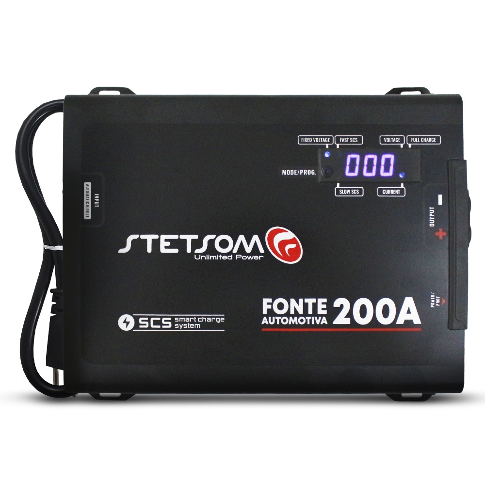 Fonte Automotiva Stetsom 200-a Bivolt Digital 12v SCS Voltímetro ...