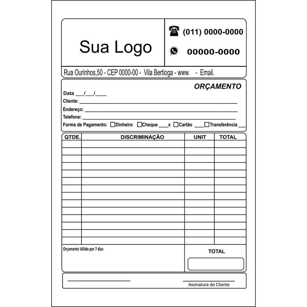 10 Blocos de pedido Papel Autocopiativo 50x3 vias - 14x20cm | Shopee Brasil