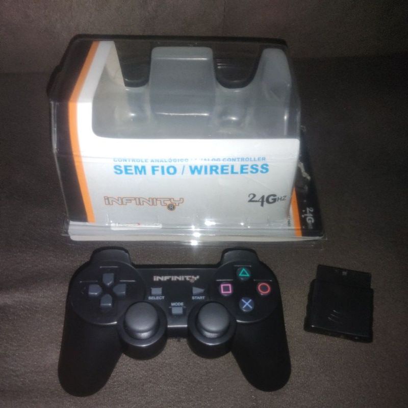 Controle PS2 sem fio Infinity | Shopee Brasil