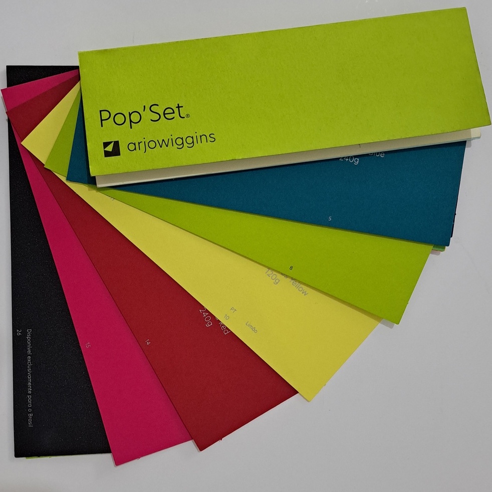 Papel Pop Set 170g (Cores intensas) - Várias Cores e Tamanhos | Shopee ...