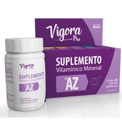 Suplemento Vitaminico e Mineral Vigora Plus AZ com 60 Cápsulas ...