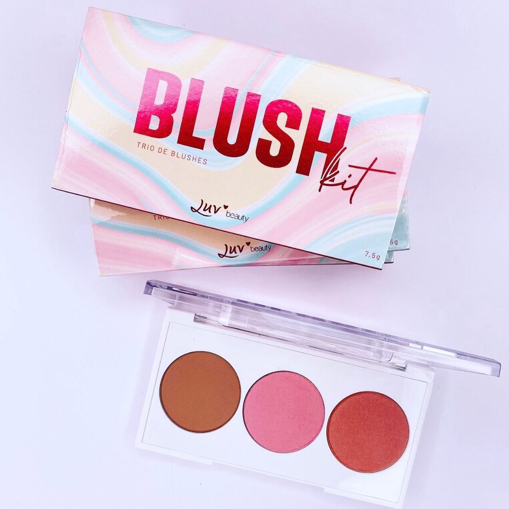 Paleta de Blush Kit Luv Beauty Kit Blush | Shopee Brasil