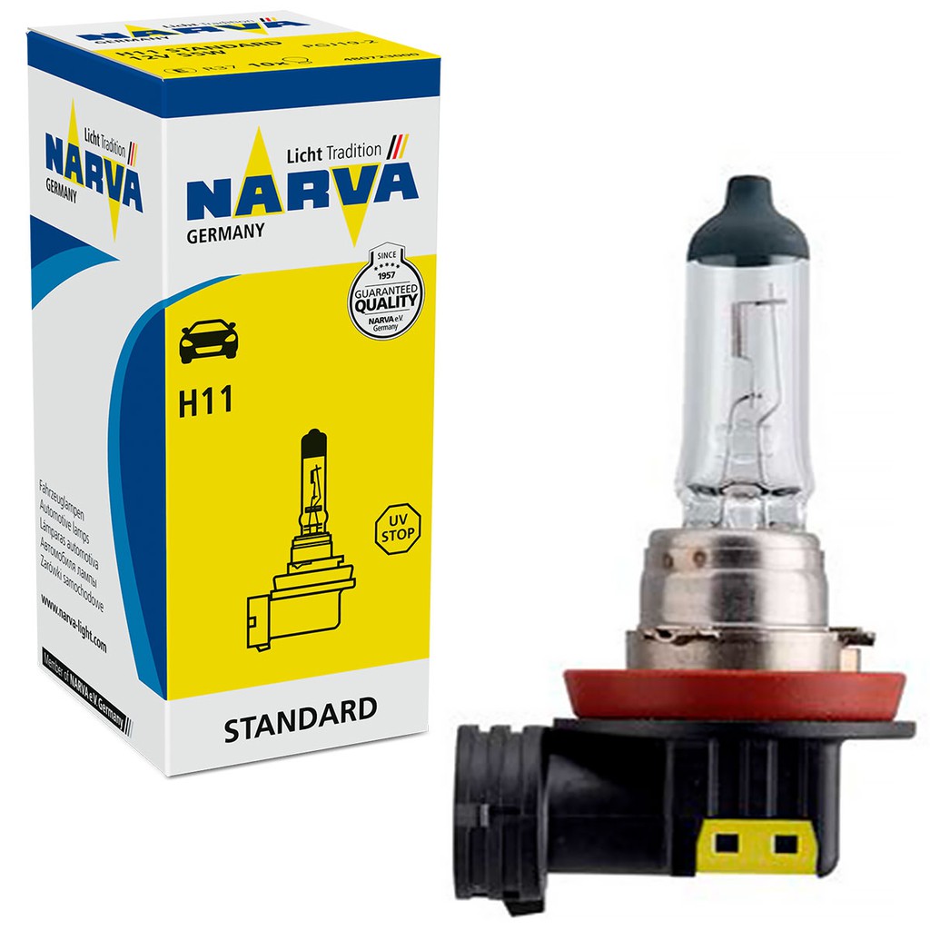 LAMPADA HALOGENA NARVA H11 12V 55W STANDARD | Shopee Brasil