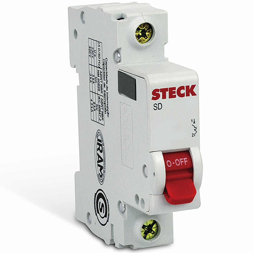 Disjuntor Mini Din Unipolar 32A Curva C 3Ka 230/400V Steck | Shopee Brasil