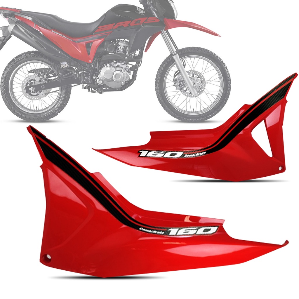 Kit Carenagem Tampa Lateral Par Proteção lateral Nxr Bros 160 2018 Esdd ...