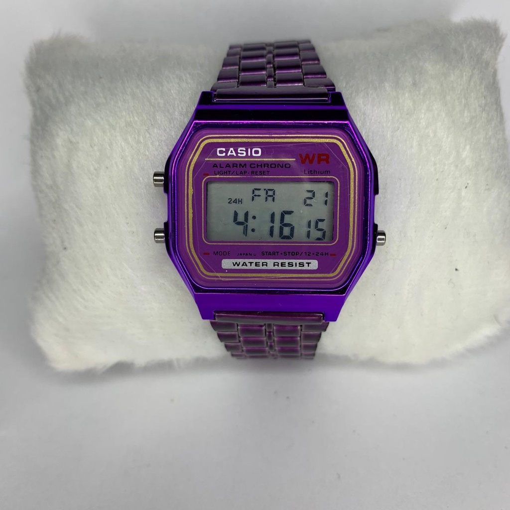 relogio casio WR ROXO original de pulso retro vintagem a168 c ...