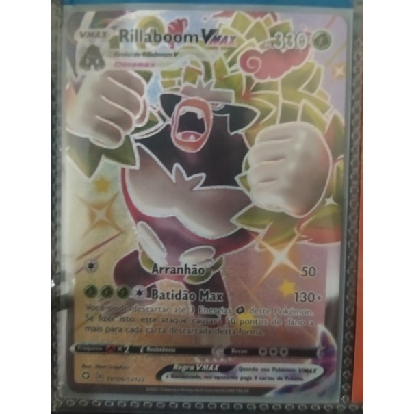 Lote 100 Cartas + Rillaboom-VMAX Shiny + Charizard EX Full Art ...