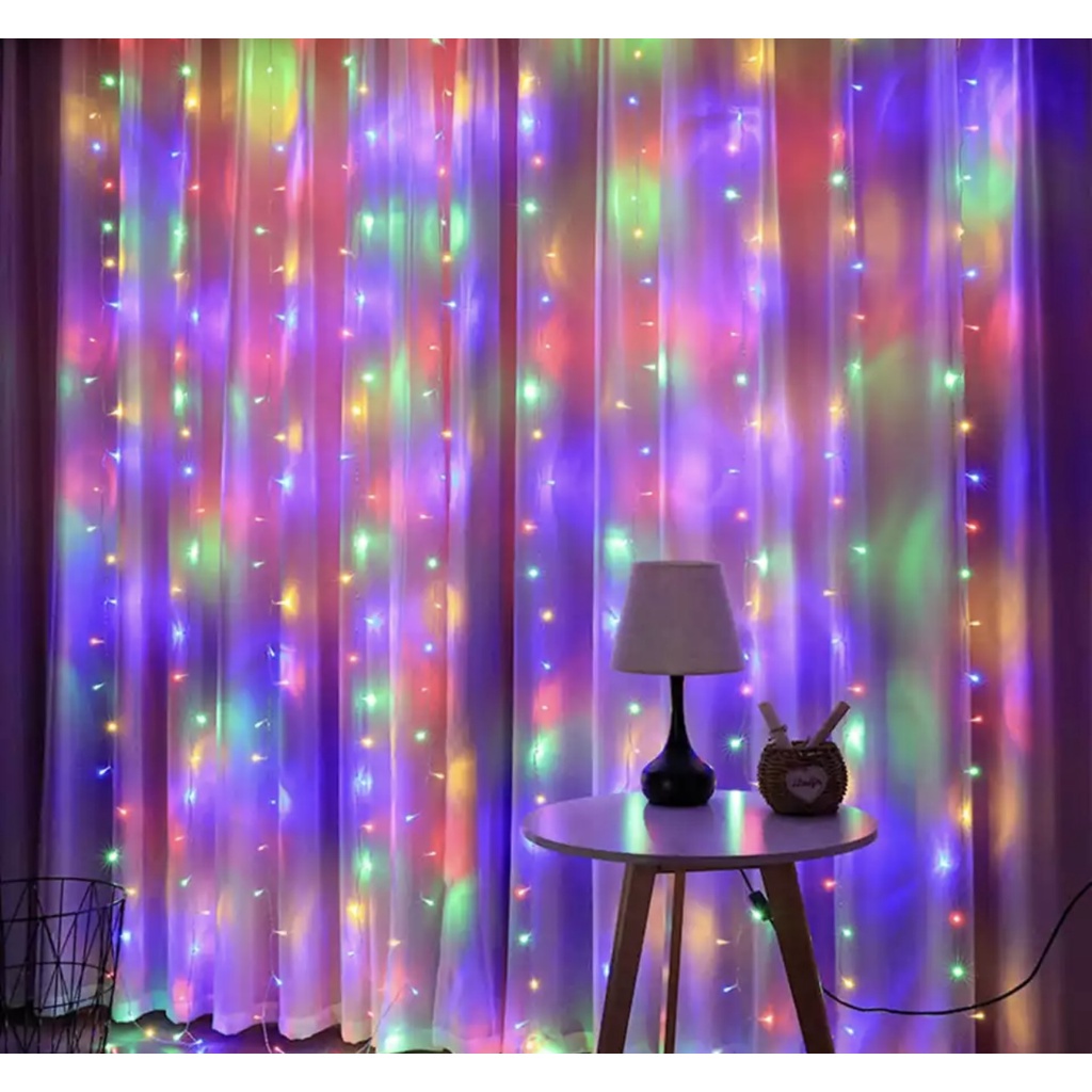 Cortina LED 4x3 Metros 900 Lâmpadas RGB Colorido com Efeito 127V ...