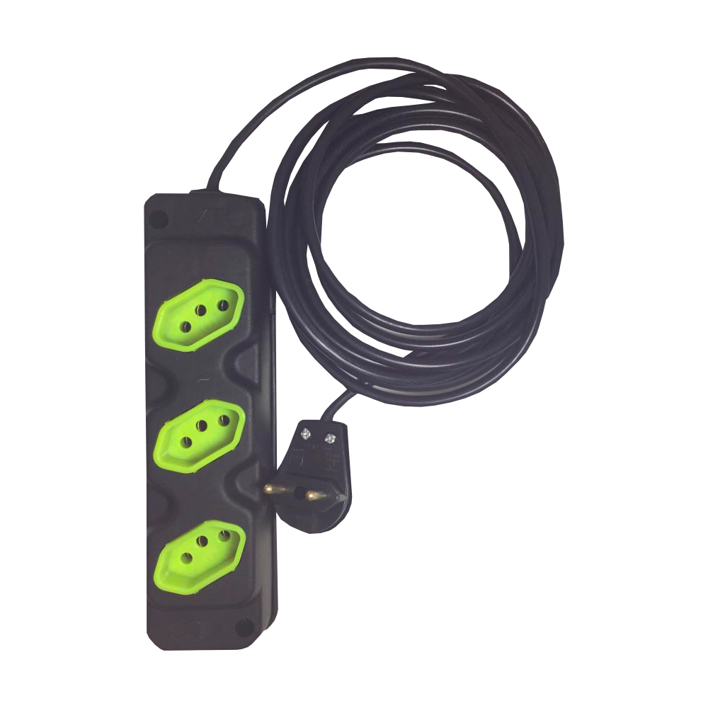 Extensão Elétrica 10a 40 Metros 3 Tomadas Cabo Pp 2x2,5mm | Shopee Brasil