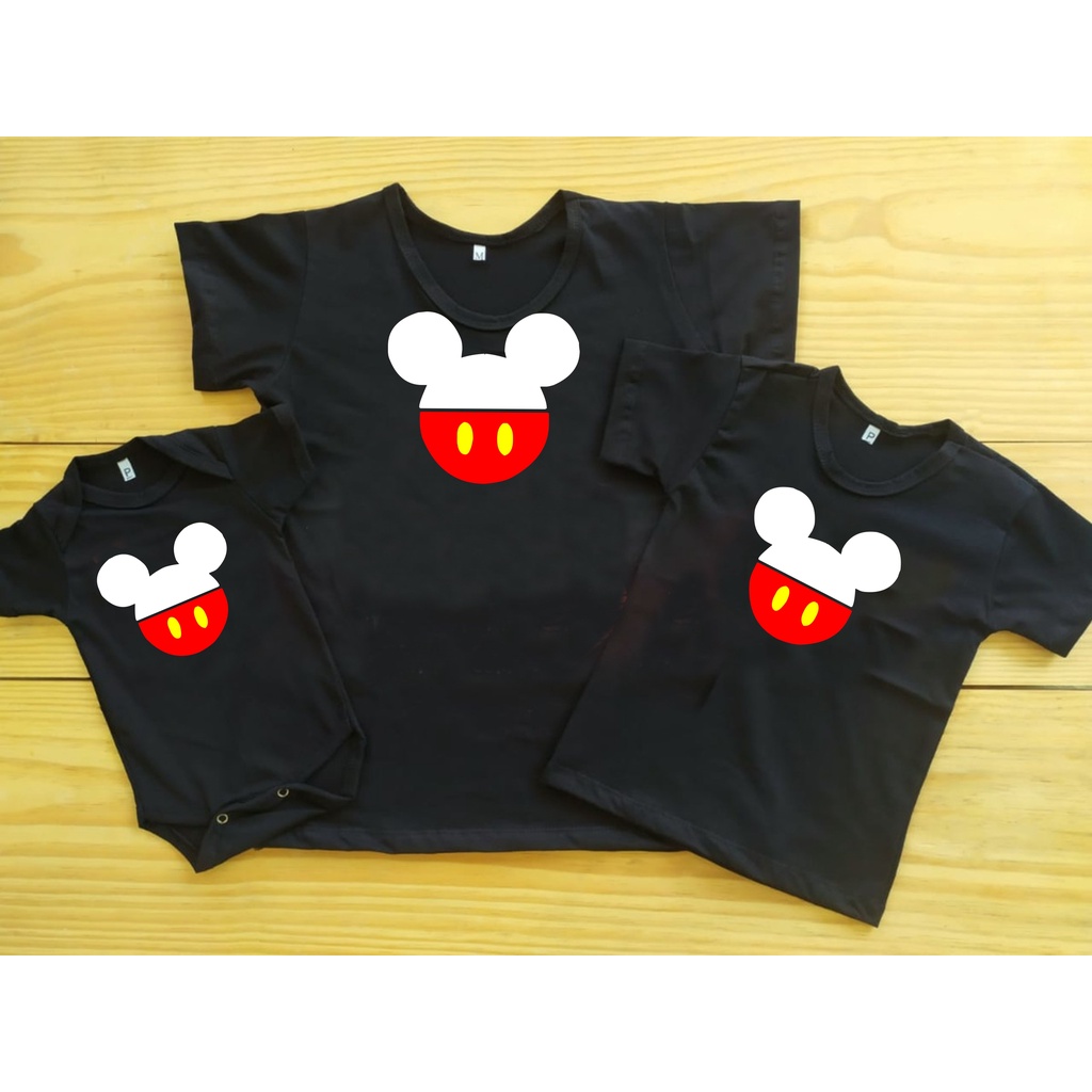 Kit Mickey Mãe E Filhos Combinando Iguais | Shopee Brasil