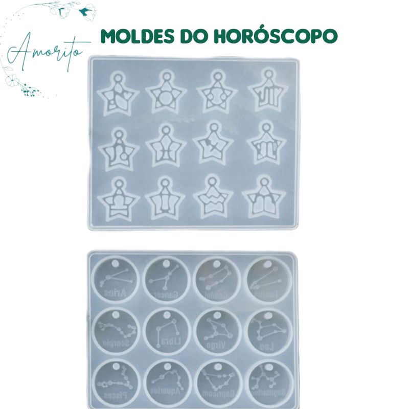 Molde de silicone Signos Horóscopo - Zodíaco - Pingentes e Chaveiros ...