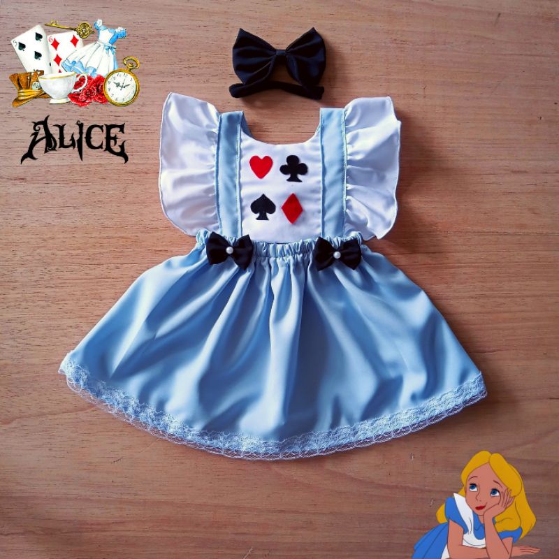 Alice no país das maravilhas infantil para bebê menina | Shopee Brasil