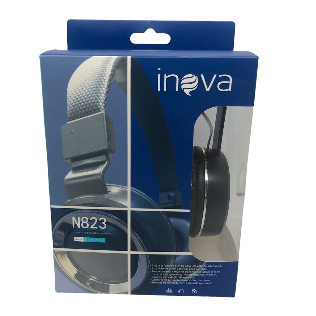Fone Ouvido Inova N823 Microfone Com Fio . | Shopee Brasil
