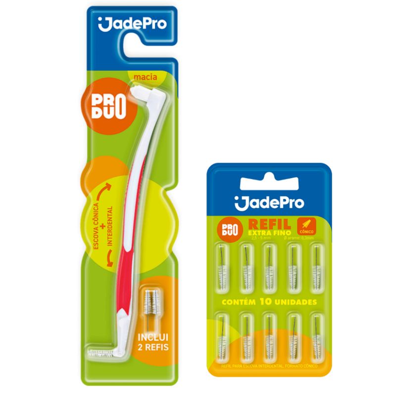 Kit interdental Jadepro Escova interdental produo + 10 refis | Shopee ...