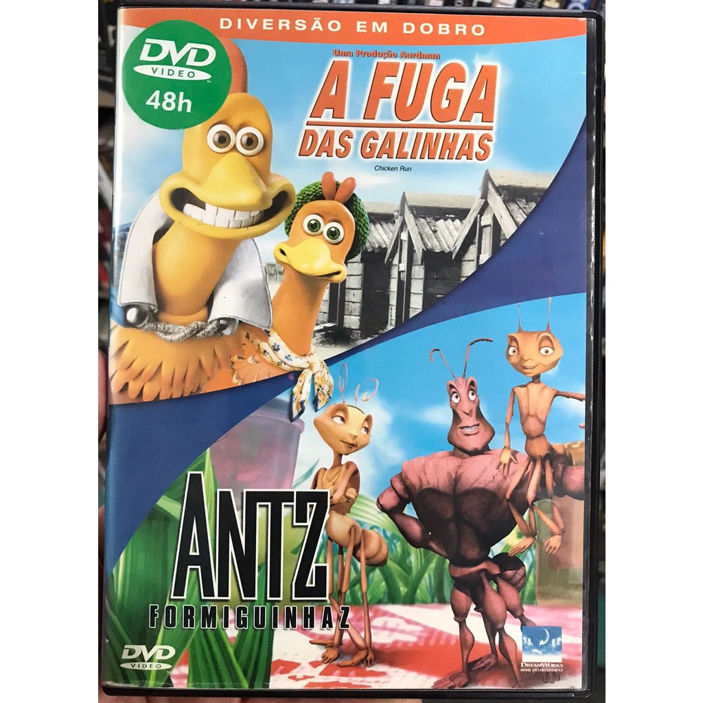 DVD Fuga Das Galinhas (2000) + Antz (1998) Originais Dublados | Shopee ...
